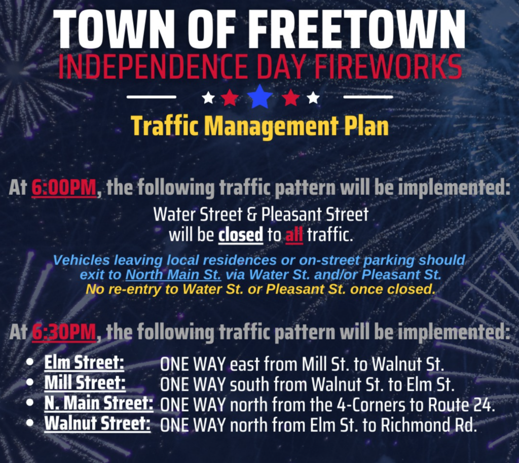 Independence Day Fireworks – Freetown Fire Department